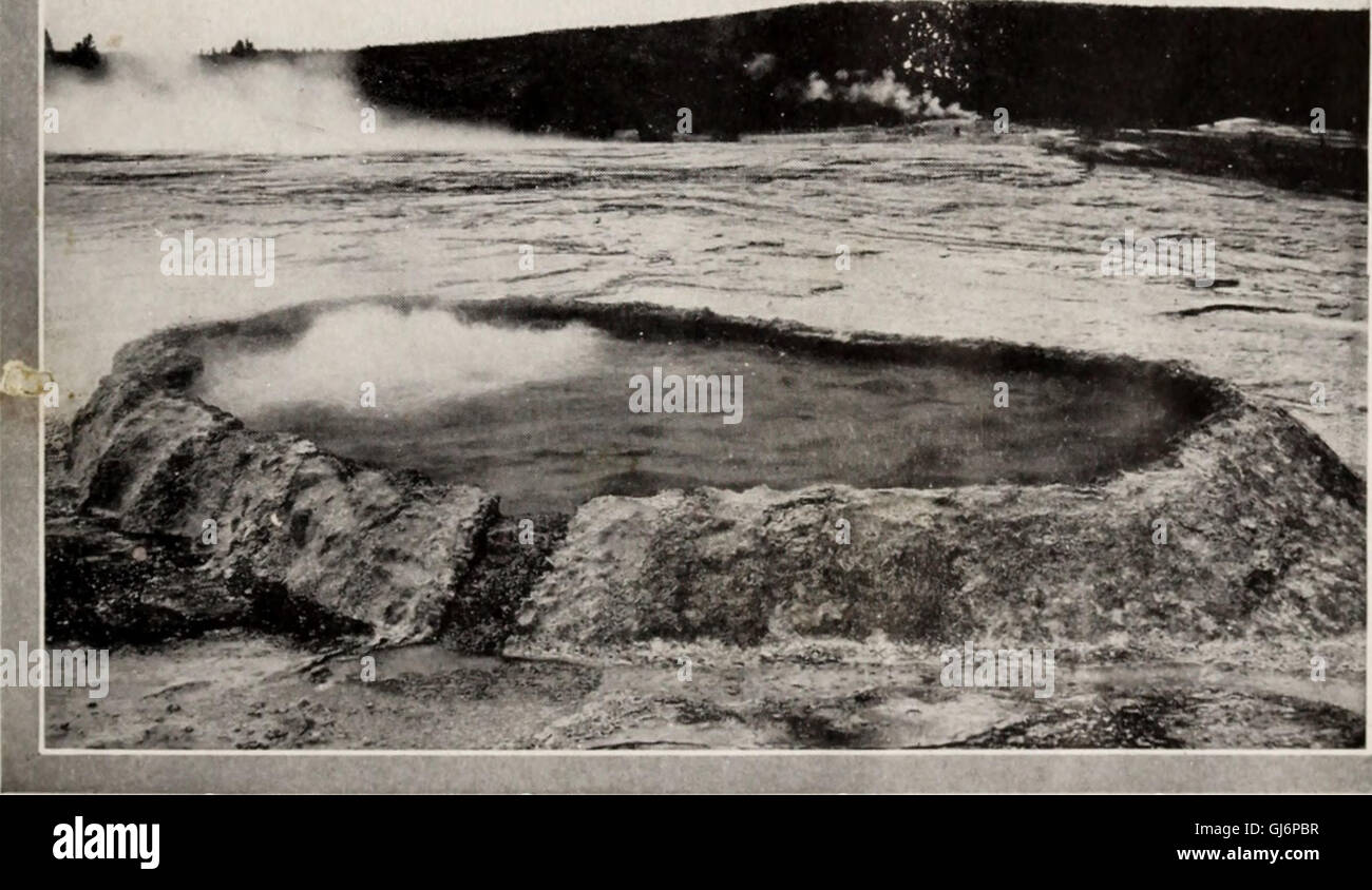 This 1909 publication describes the geological features of Yellowstone ...