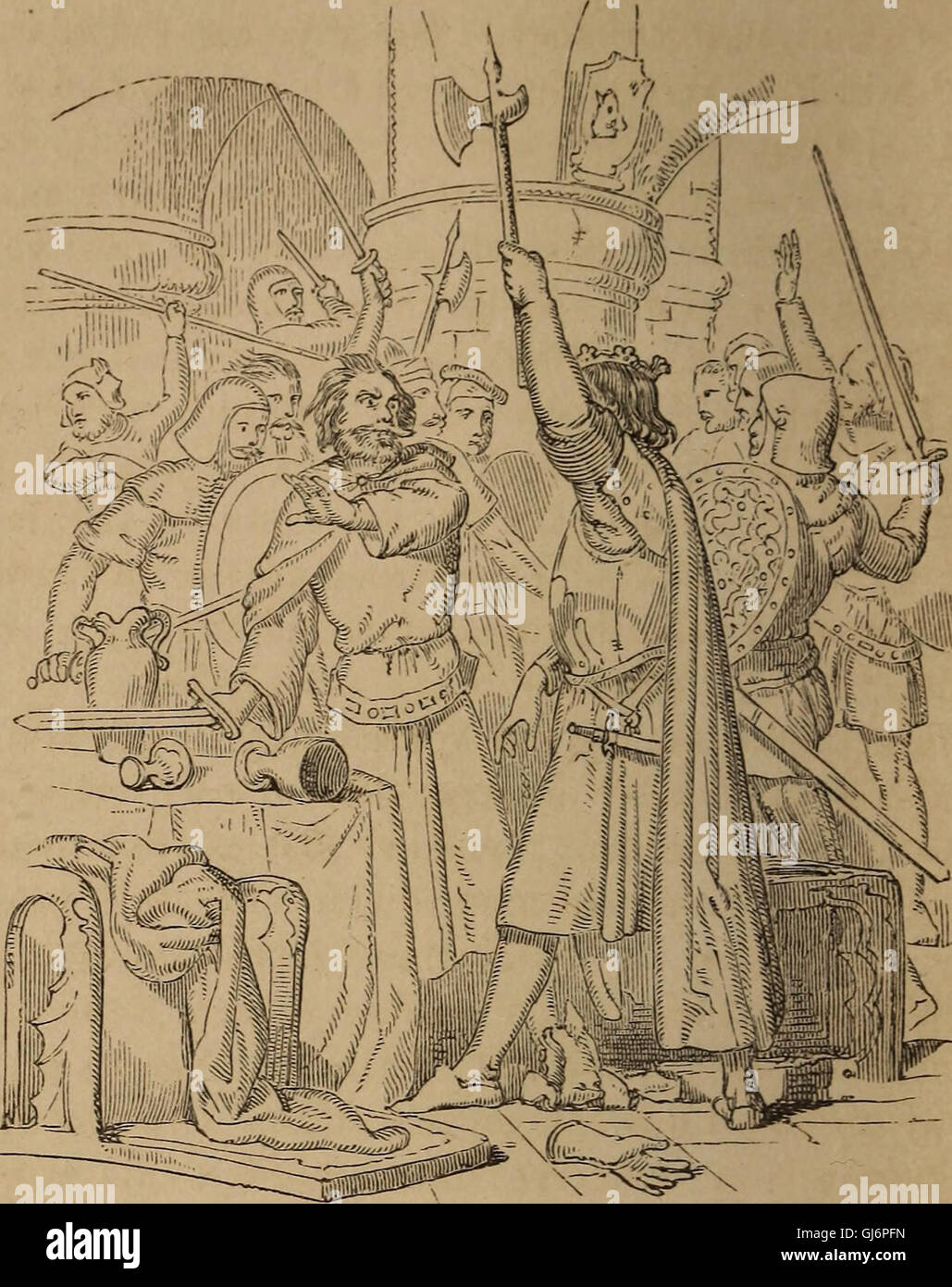 Sintram and his companions (1848 Stock Photo - Alamy