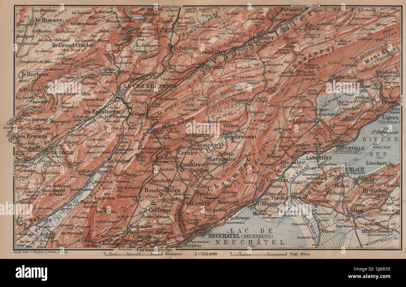 Neuchatel map hi-res stock photography and images - Alamy