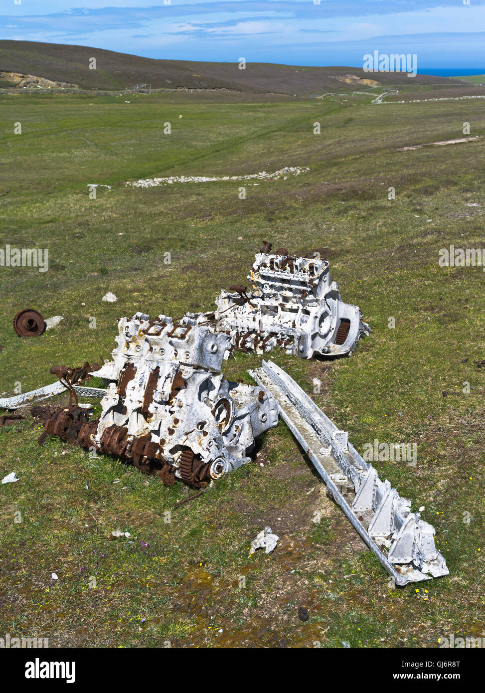 dh South Haven FAIR ISLE SHETLAND German aircraft engine from second ...