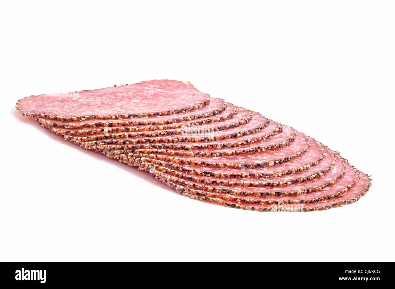 Salami slices hi-res stock photography and images - Alamy