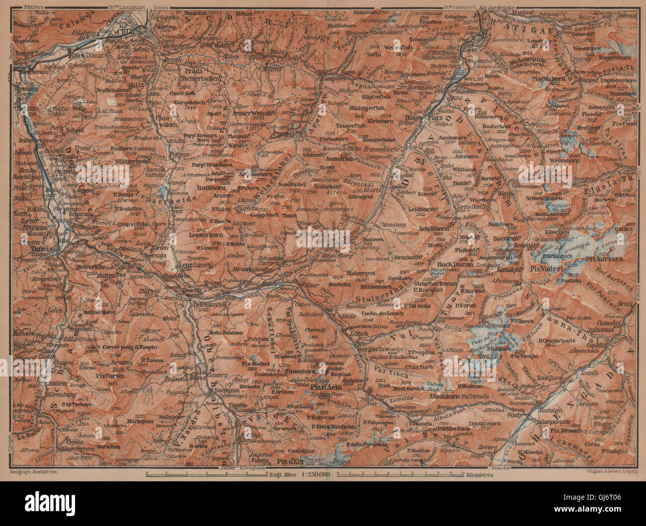 GRAUBÜNDEN/ALBULA ALPS. Chur-Samedan. Arosa Lenz Davos Savognin Thusis ...