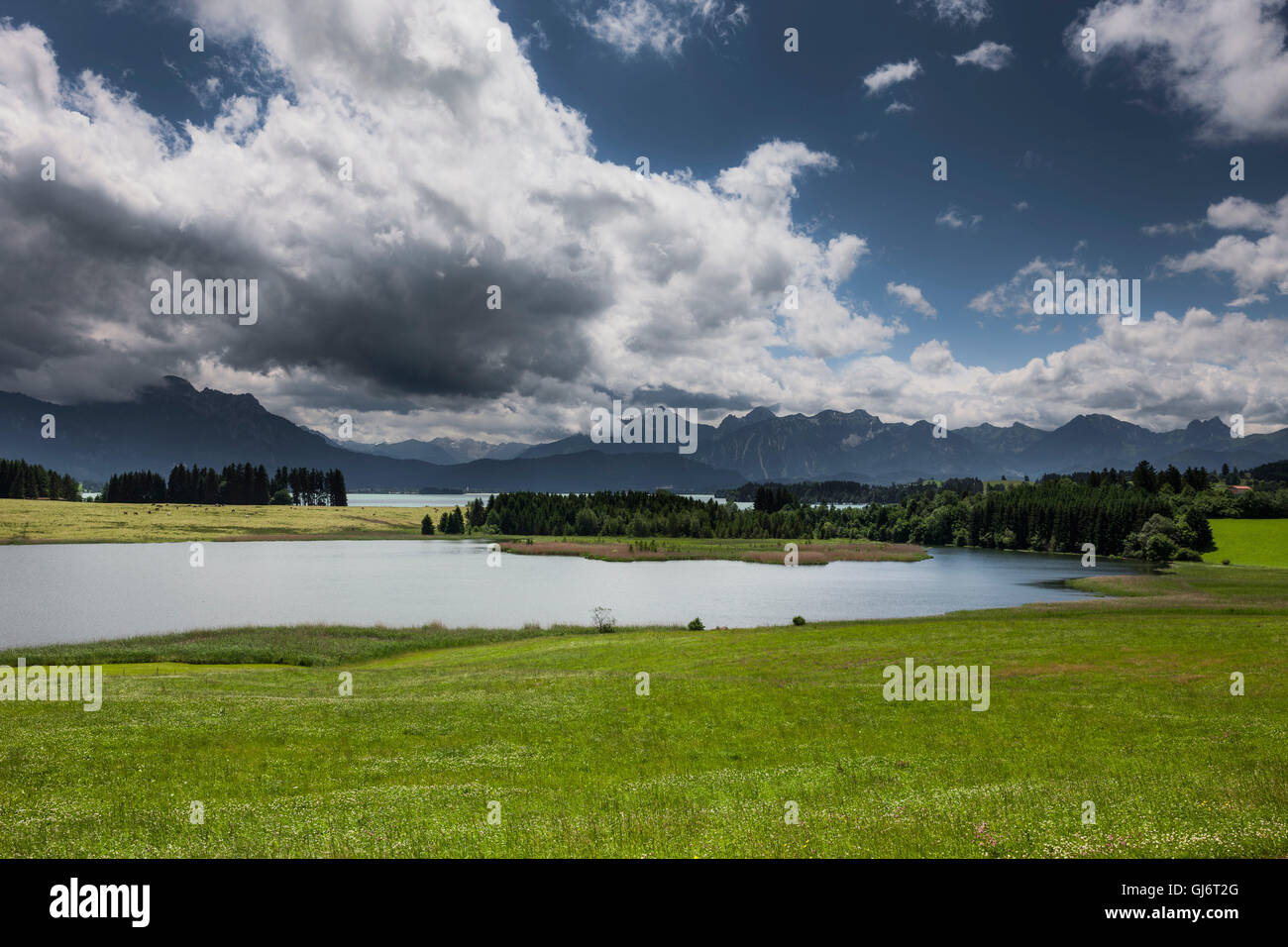 Lake Forggensee in Allgäu region, Bavaria, Germany Stock Photo - Alamy