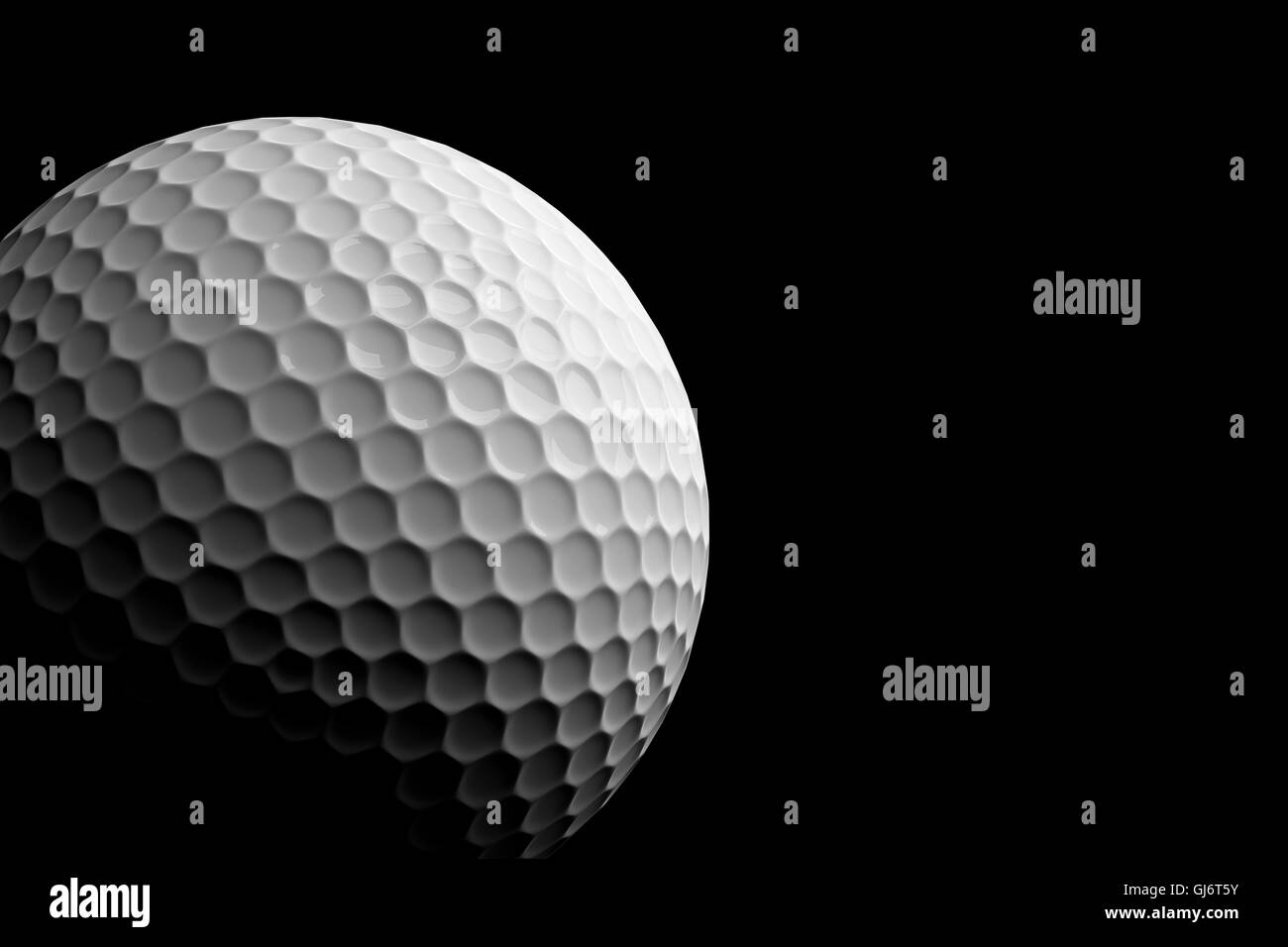 3D rendering of golf ball on black background Stock Photo - Alamy