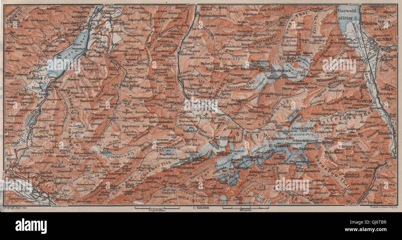 ENGELBERG ENVIRONS. Uri/Urner Alps Titlis Blackenstock Sarnen Altorf ...