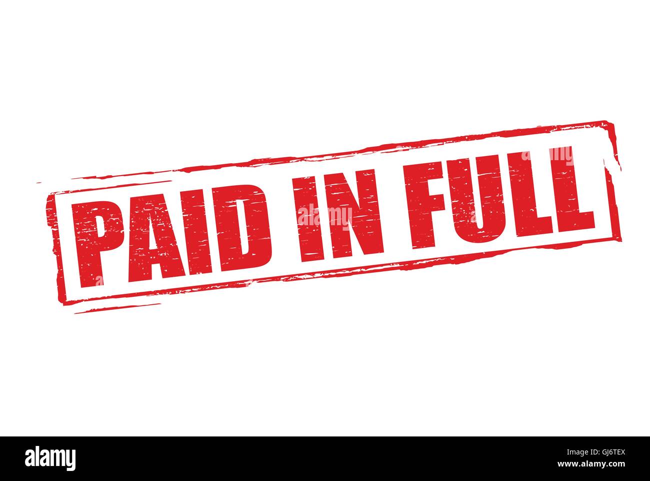 Paid in full stamp hi-res stock photography and images - Alamy