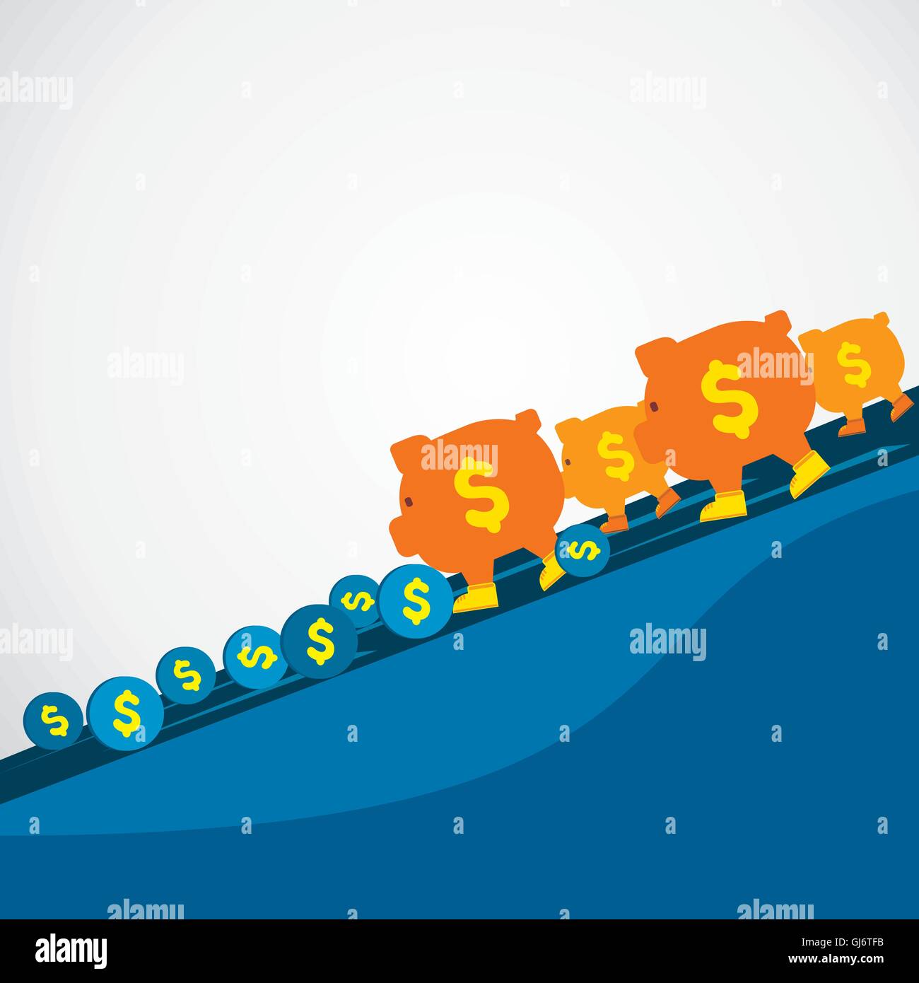 Bank run Stock Vector Images - Alamy