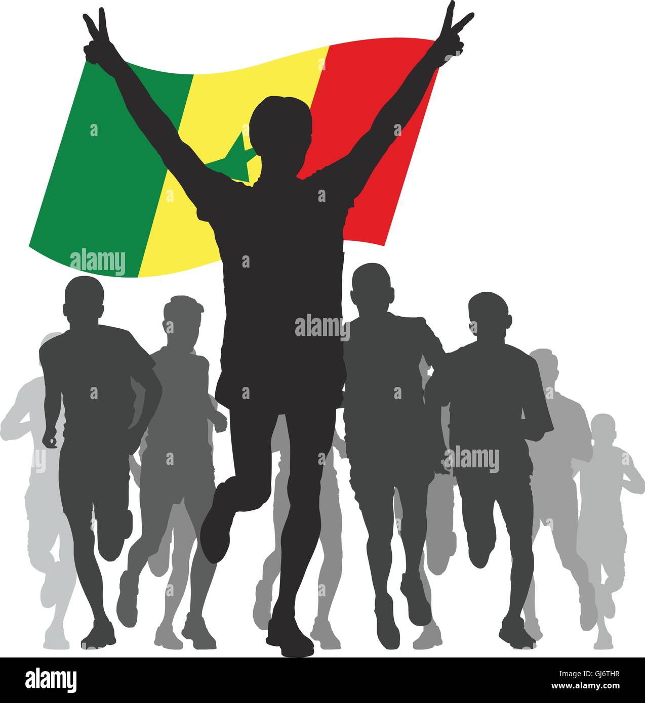 Senegal silhouette people Stock Vector Images - Alamy