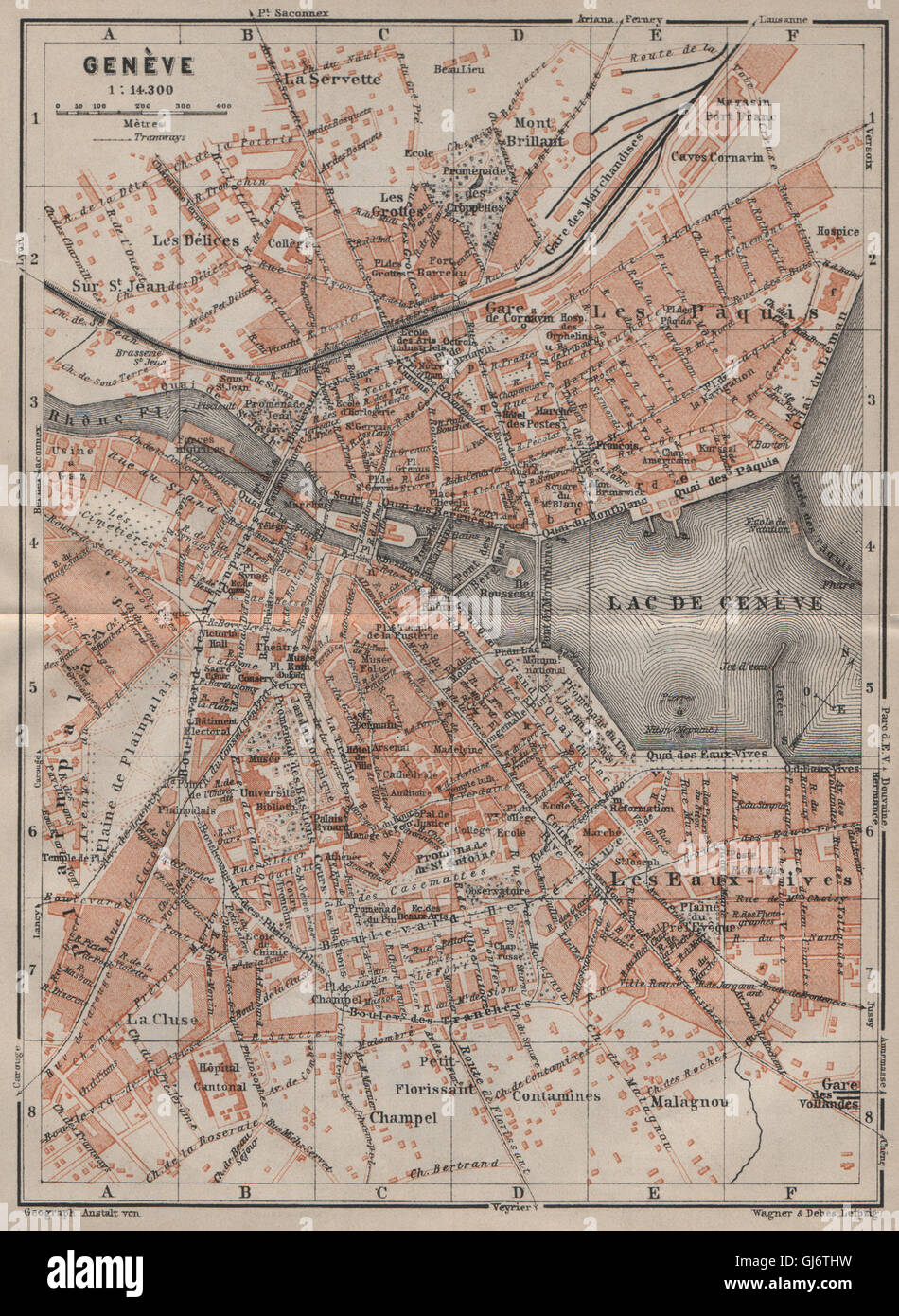 Geneva city map hi-res stock photography and images - Alamy