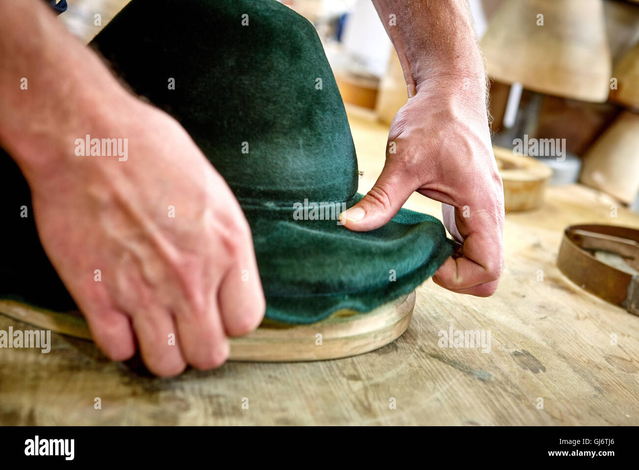 Milliner, craftsman, workshop Stock Photo - Alamy