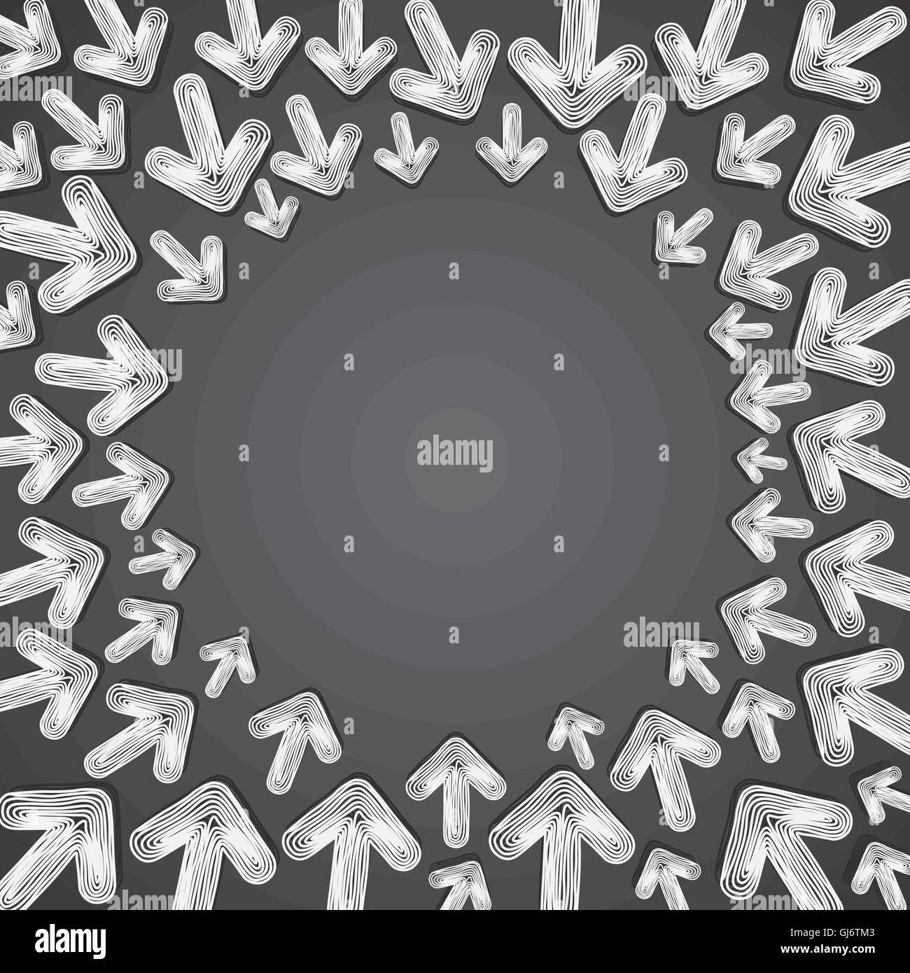 white arrow move to center background Stock Vector Image & Art - Alamy