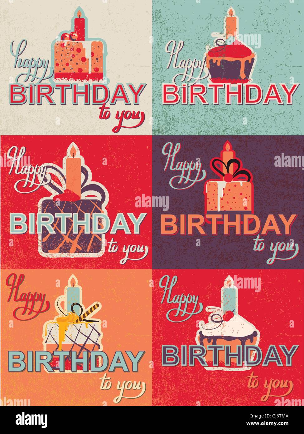 Birthday cake family child Stock Vector Images - Alamy