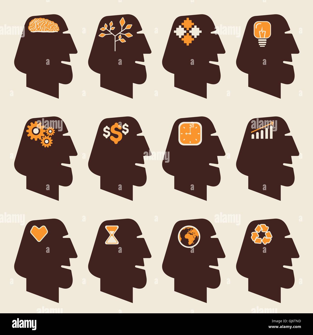 Head human key Stock Vector Images - Alamy