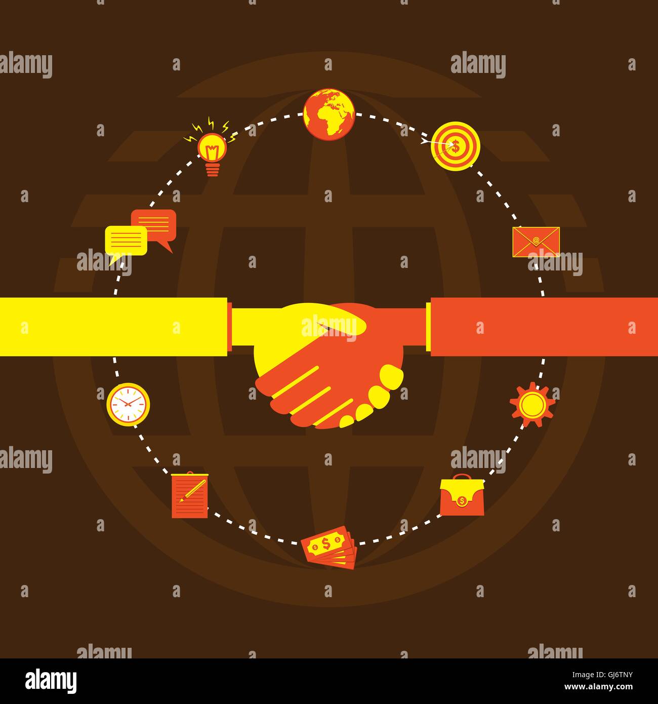 partnership with different business icon design vector Stock Vector ...