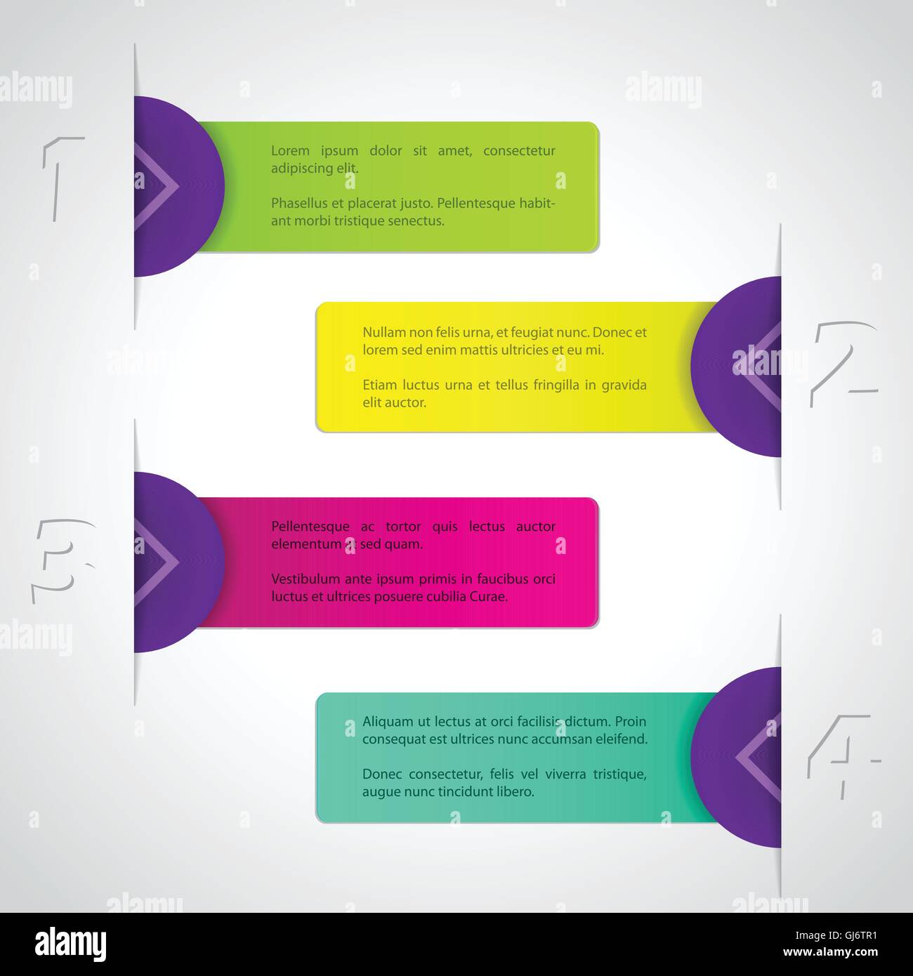 Infographic design with colorful labels Stock Vector Image & Art - Alamy