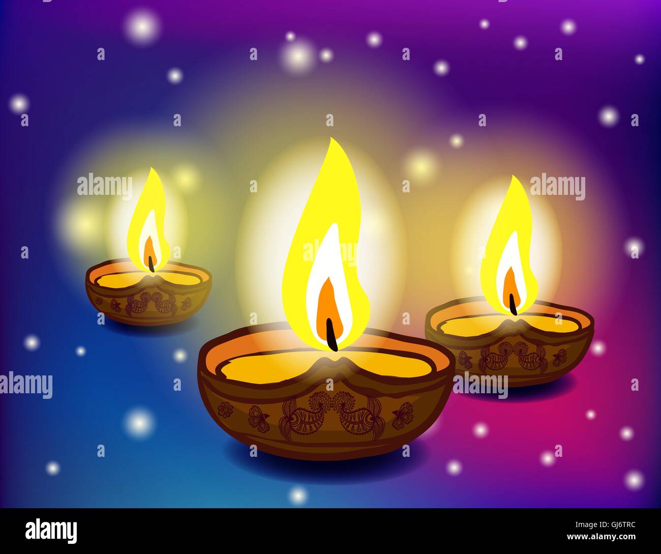 diwali festival with beautiful lamps Stock Vector Image & Art - Alamy