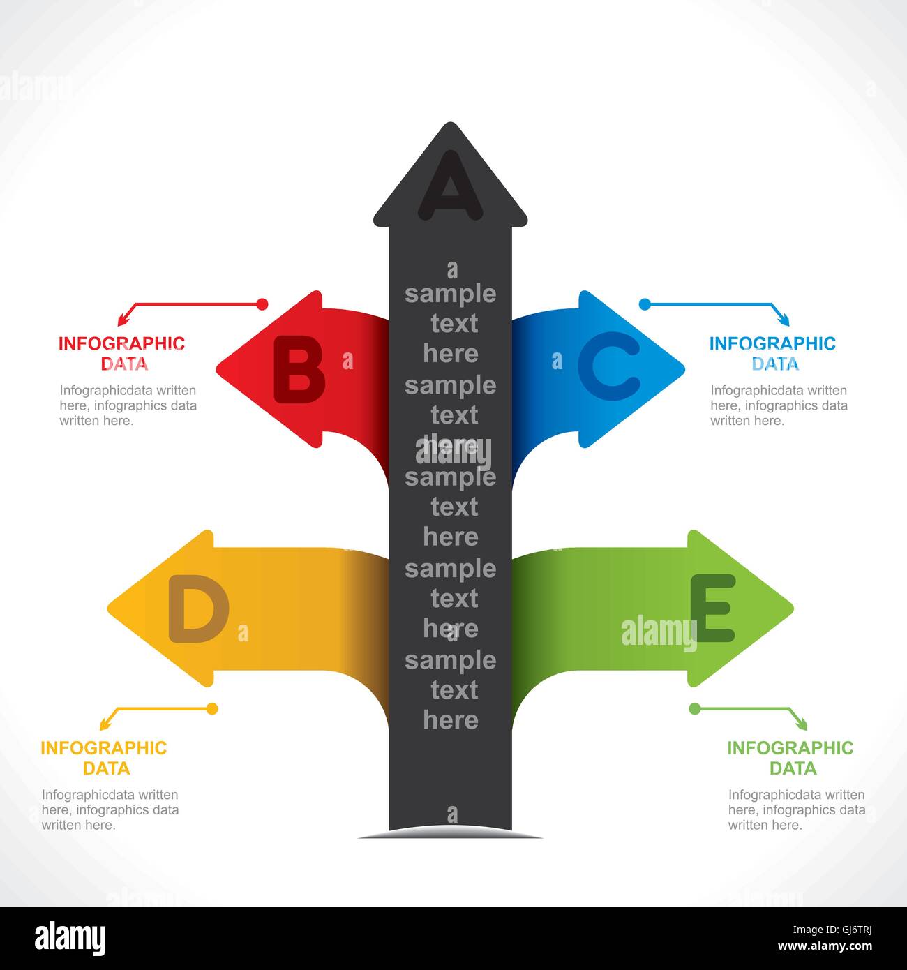 creative colorful arrow info-graphics design concept vector Stock ...