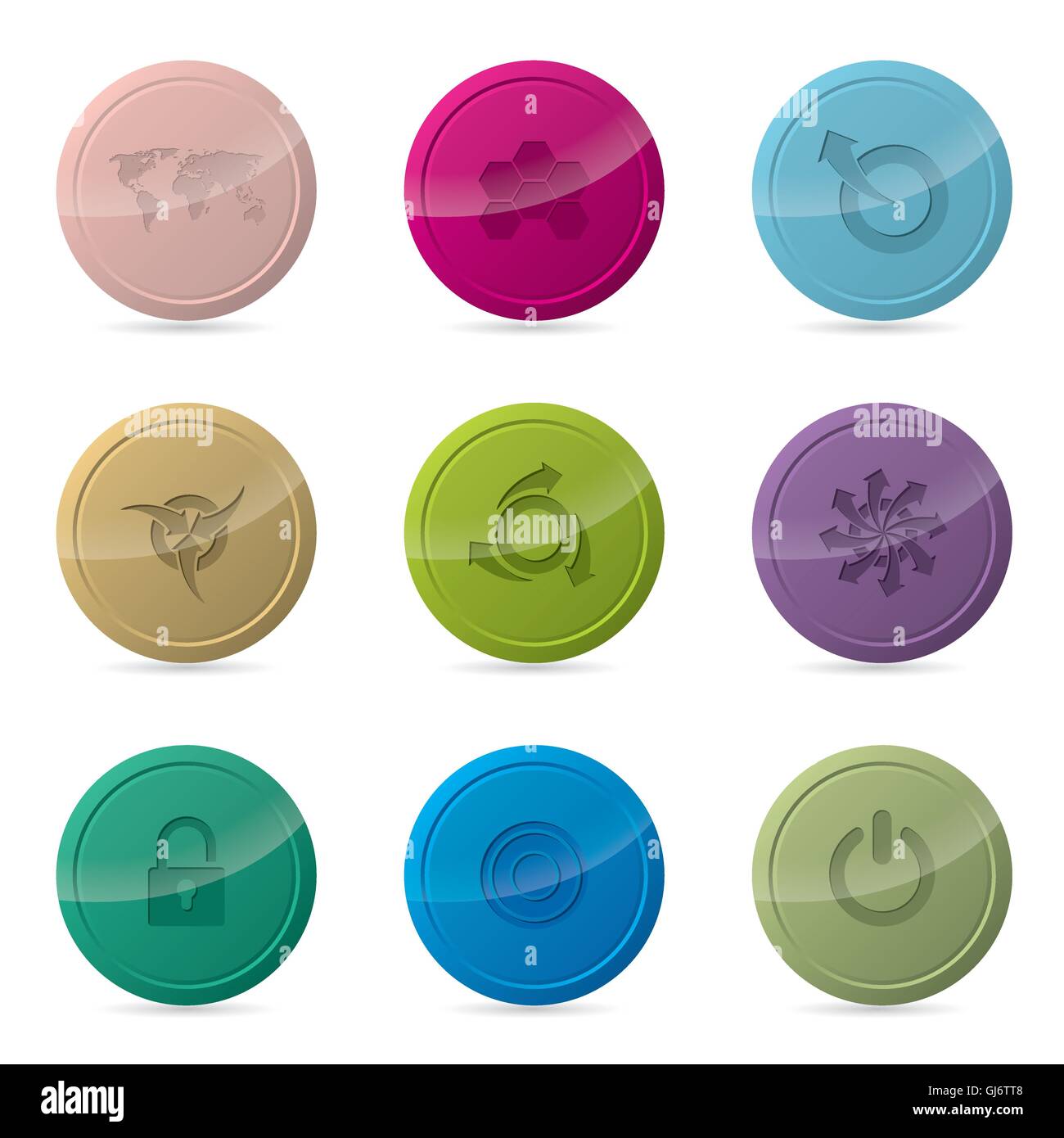 Cool new glossy icon set Stock Vector Image & Art - Alamy