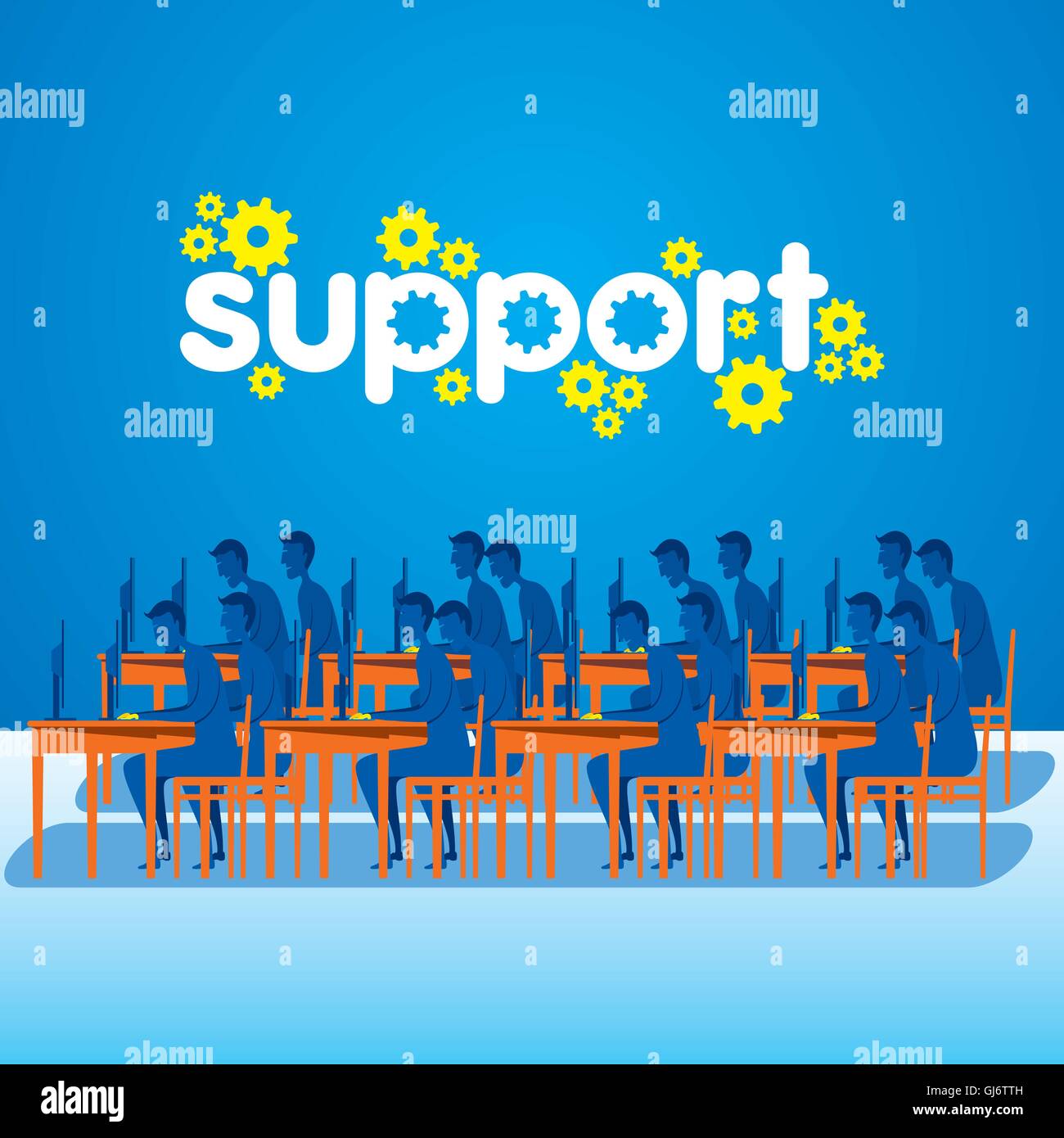 Helpful shop assistant Stock Vector Images - Alamy