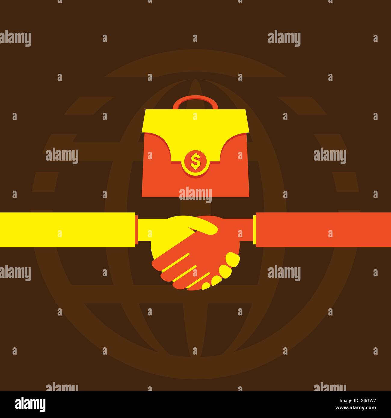 Business partnership agreement handshaking Stock Vector Images - Alamy