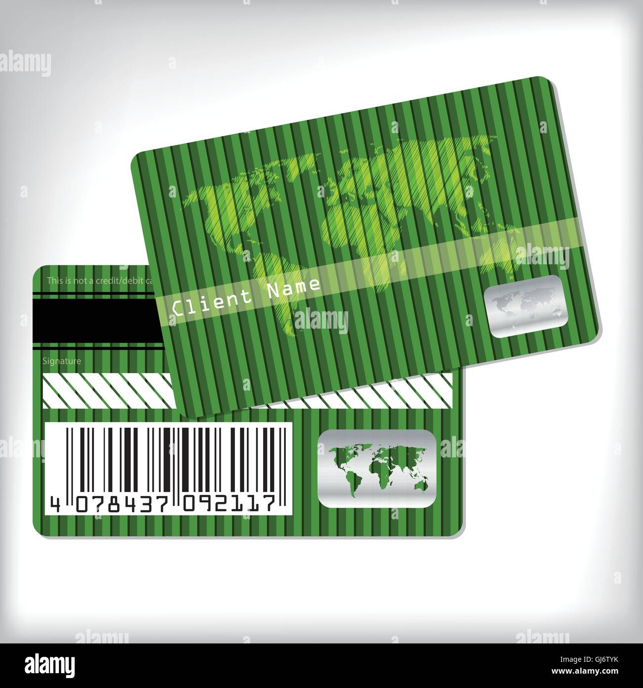 Green loyalty card design Stock Vector Image & Art - Alamy