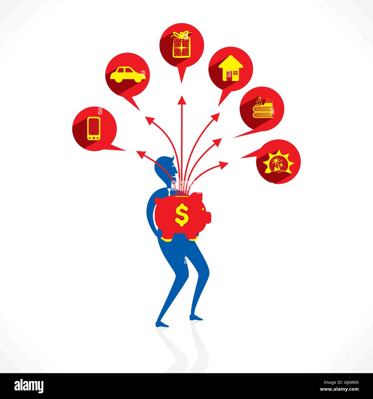 Saving money online banking Stock Vector Images - Alamy