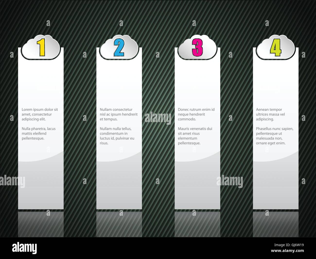 Infographics with numbered clouds Stock Vector Image & Art - Alamy