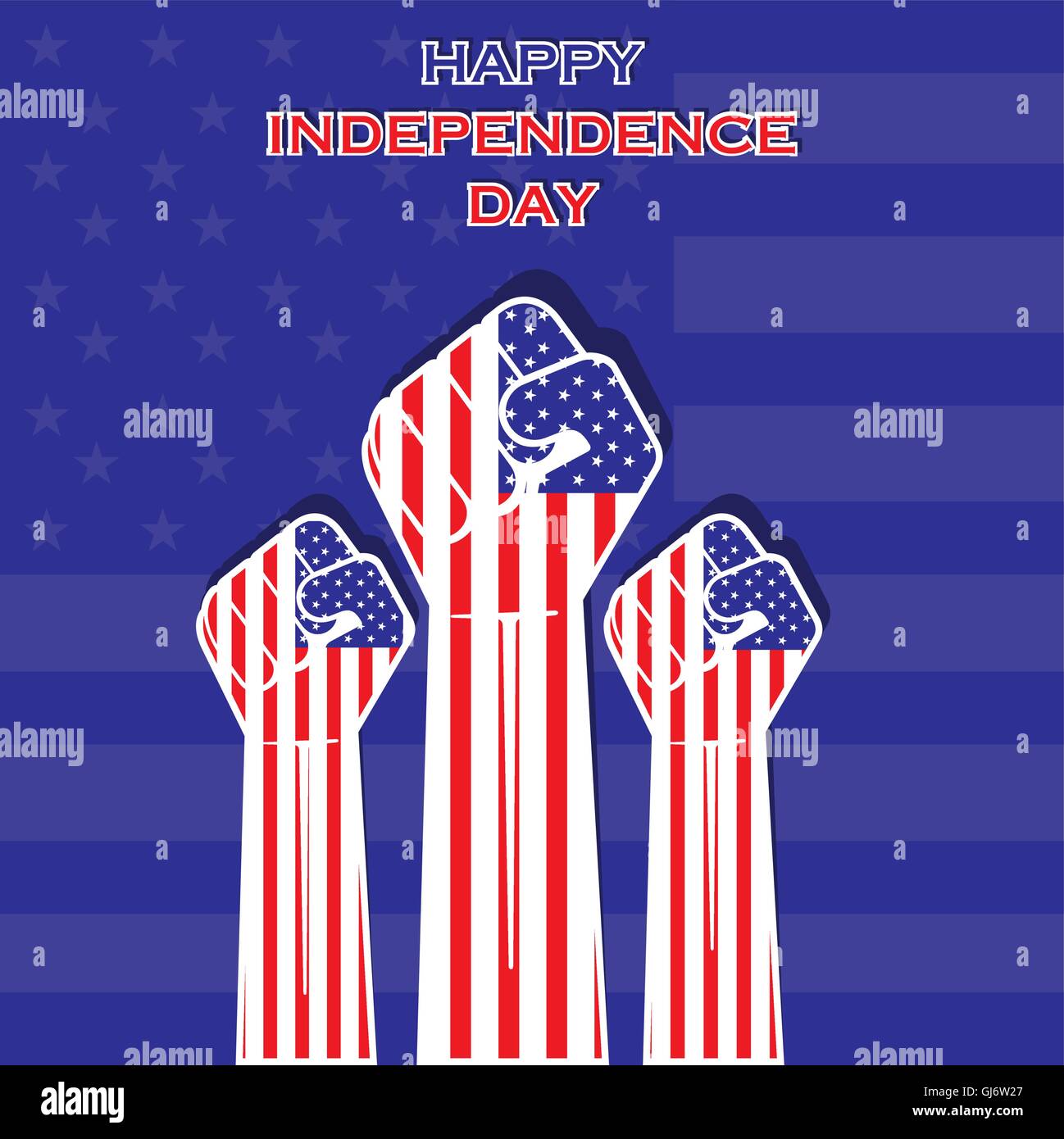 Flag of united state in hand , happy Independence Day design vector ...