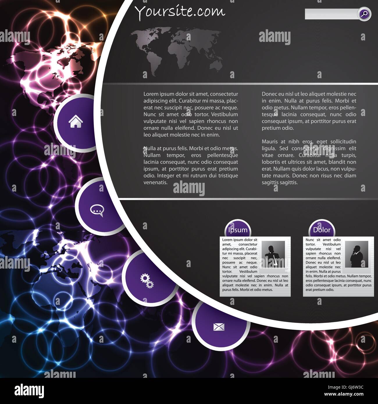 Cool plasma website template design Stock Vector Image & Art - Alamy