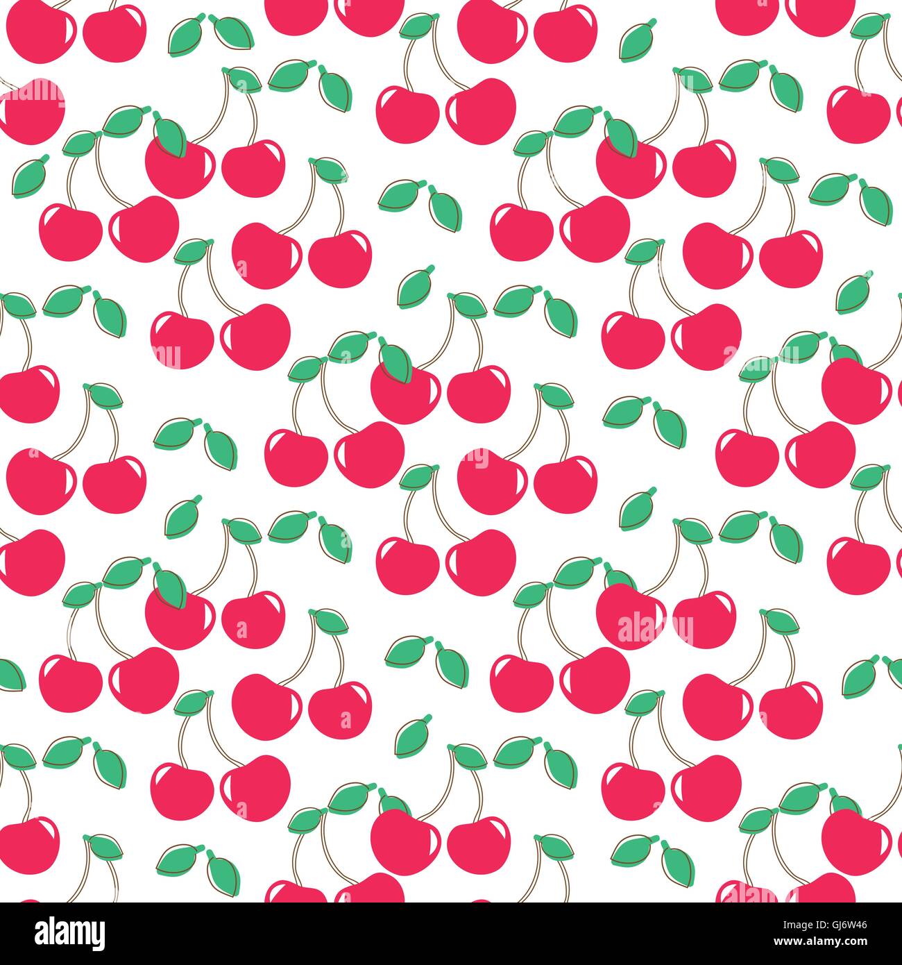 Seamless pattern with berry cherry. Endless repeating print background ...