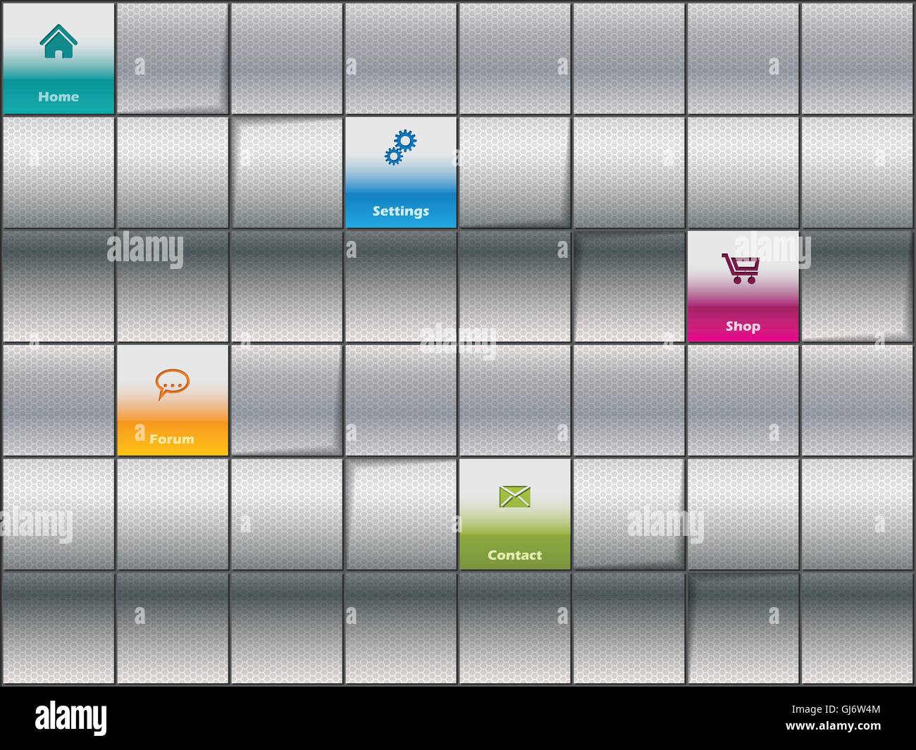 Website template design with metallic background Stock Vector Image ...