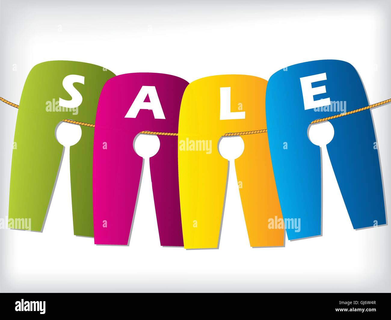 Hanging color sale labels Stock Vector Image & Art - Alamy