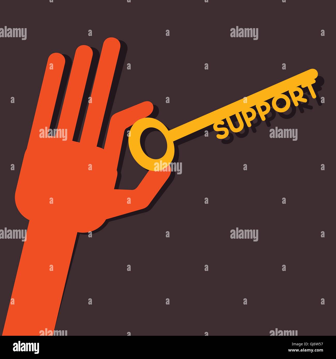 Hand on keypad Stock Vector Images - Alamy