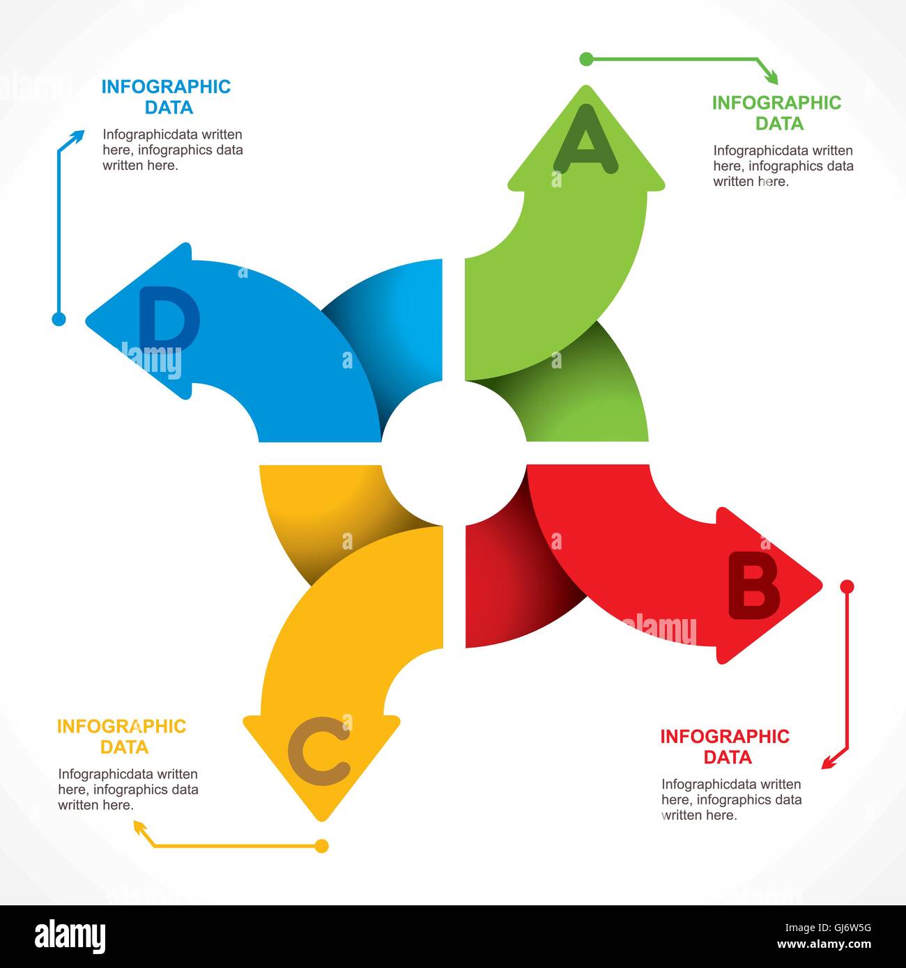 creative colorful arrow info-graphics design concept vector Stock ...