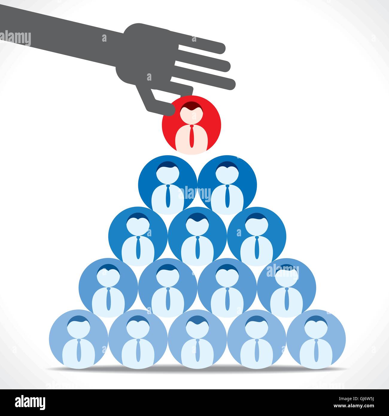 leadership concept or human pyramid background vector Stock Vector ...