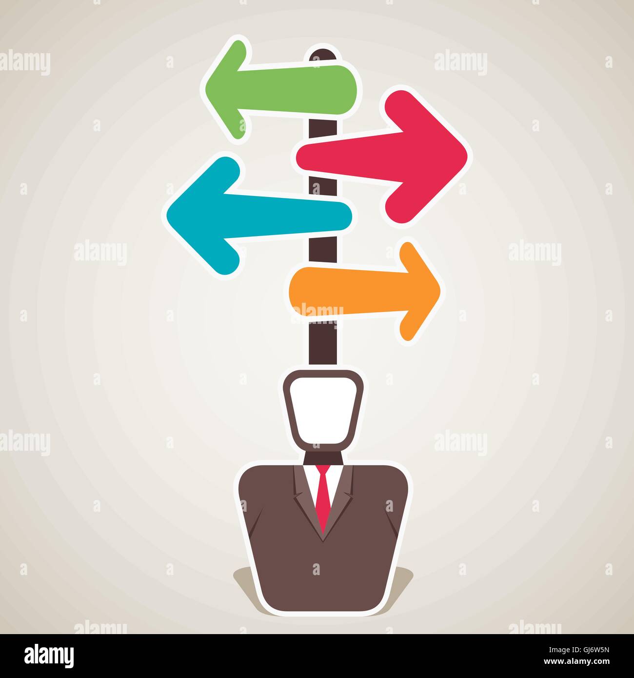 Direction wrong way right Stock Vector Images - Alamy