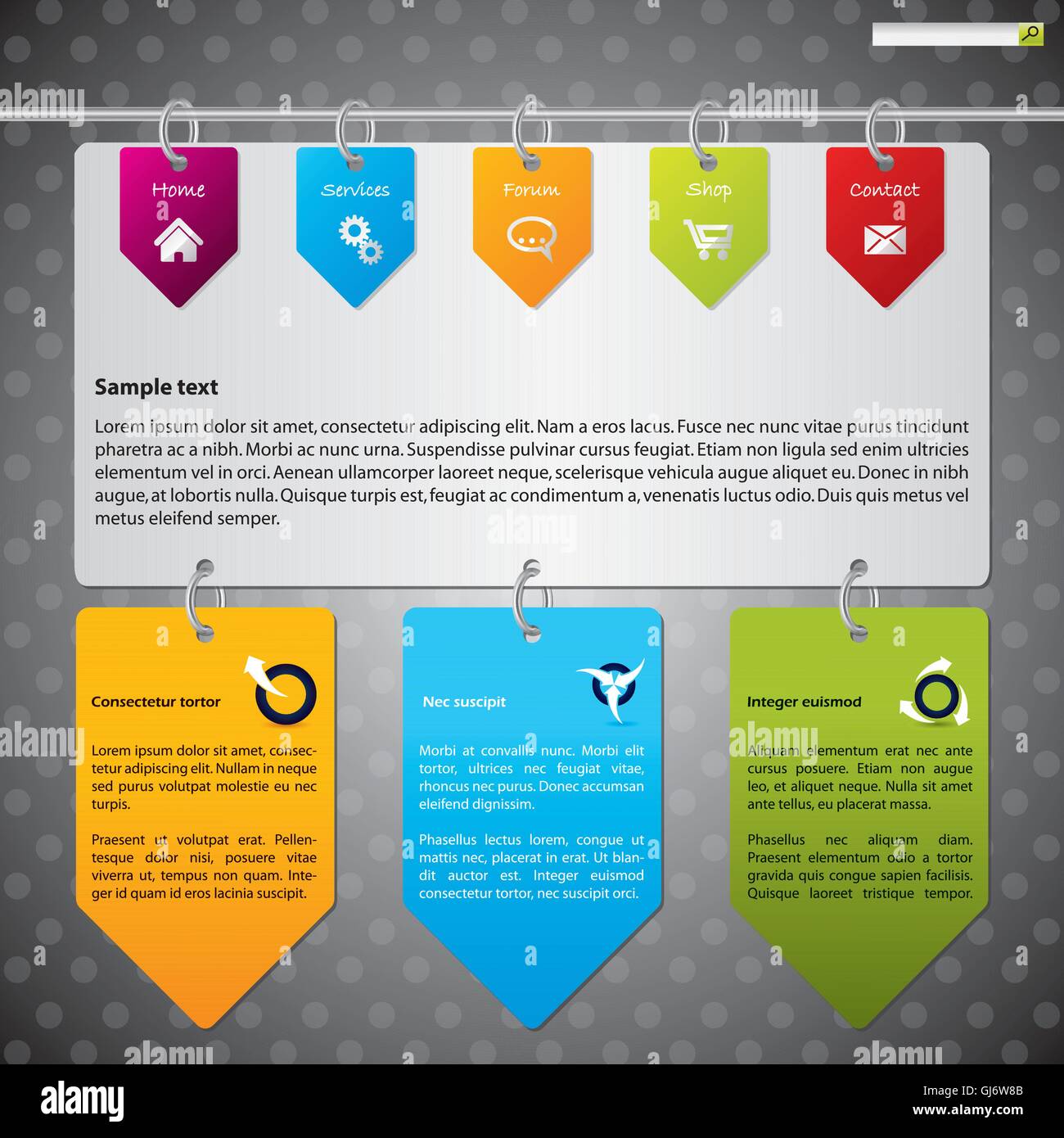 Hanging labels web template design Stock Vector Image & Art - Alamy