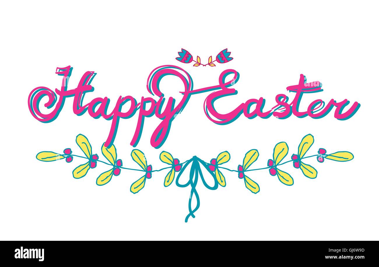 HAPPY EASTER hand lettering Stock Vector Image & Art - Alamy