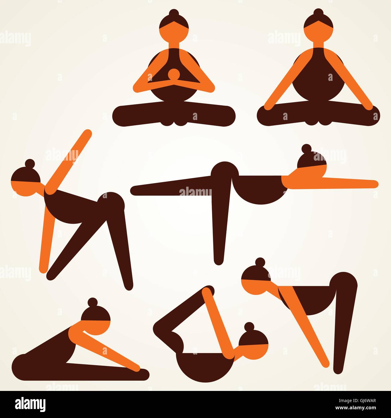 different yoga pose stock vector Stock Vector Image & Art - Alamy