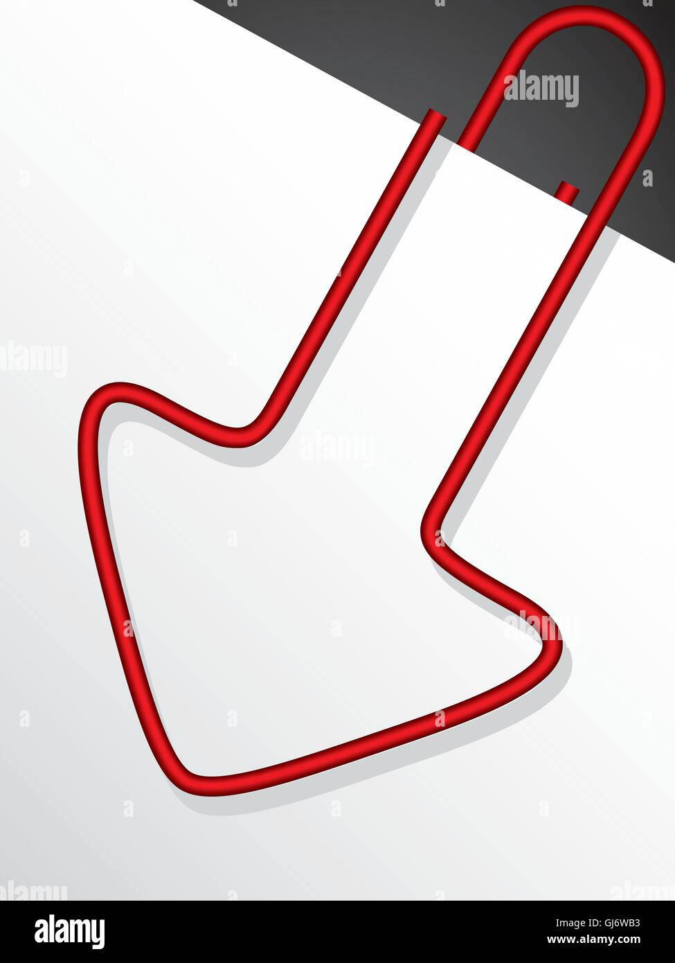 Arrow shaped red paper clip Stock Vector Image & Art - Alamy