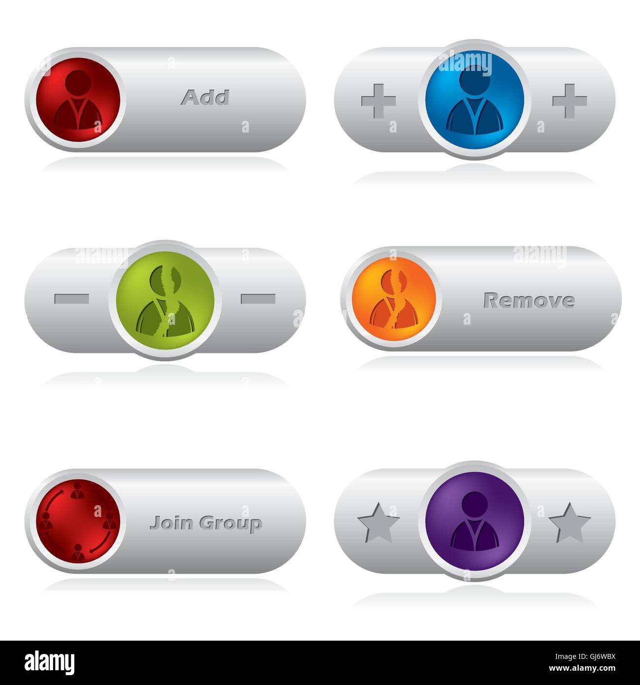 Various social network buttons Stock Vector Image & Art - Alamy