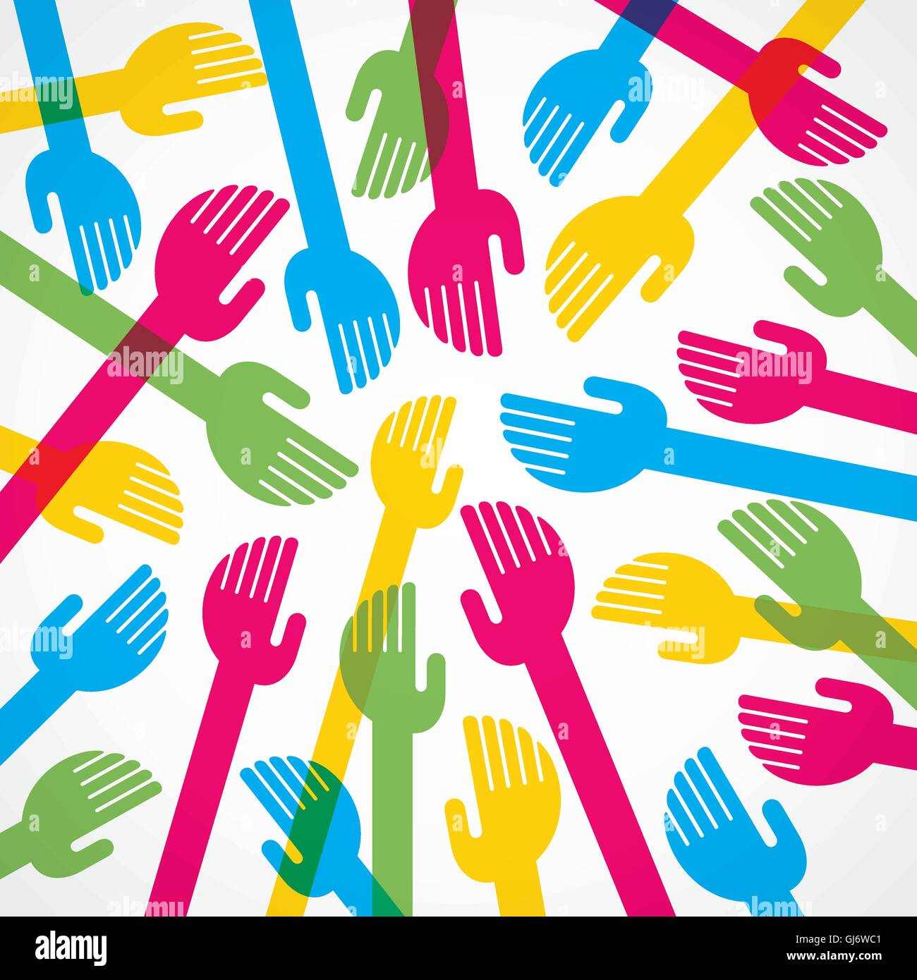 colorful hand background Stock Vector Image & Art - Alamy