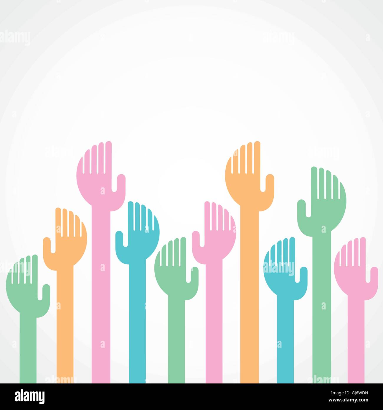 colorful hand background Stock Vector Image & Art - Alamy