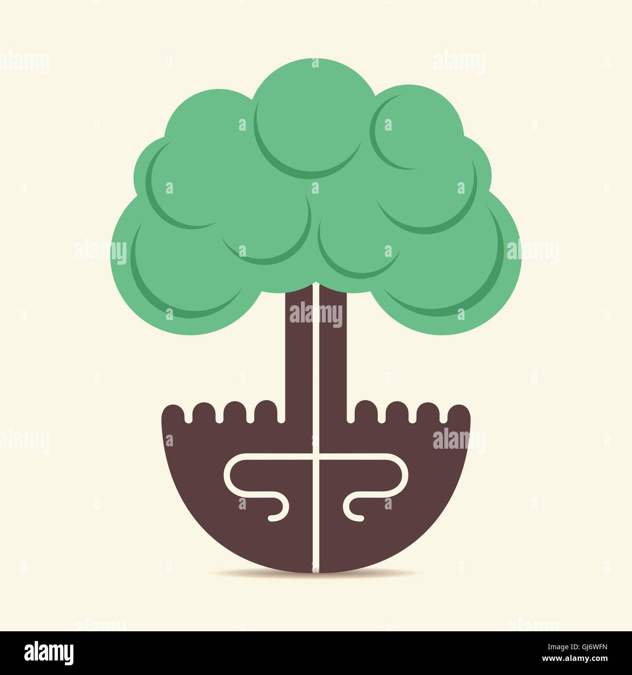 creative tree design by using of hand stock vector Stock Vector Image ...