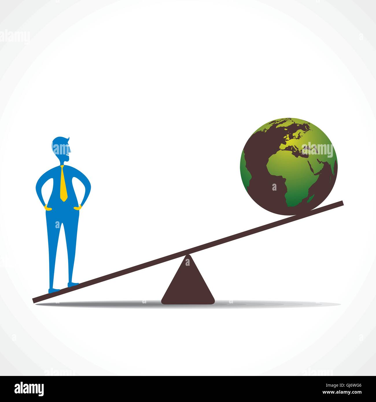 men and earth on weighing design Stock Vector Image & Art - Alamy