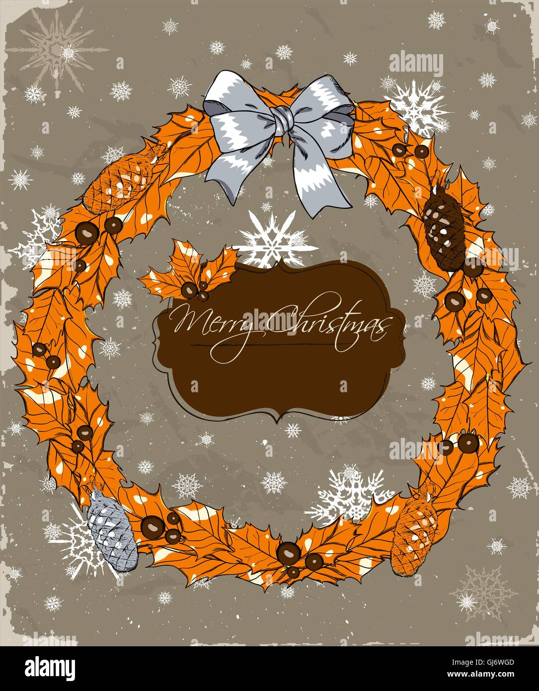 Christmas decorative silver cone Stock Vector Images - Alamy