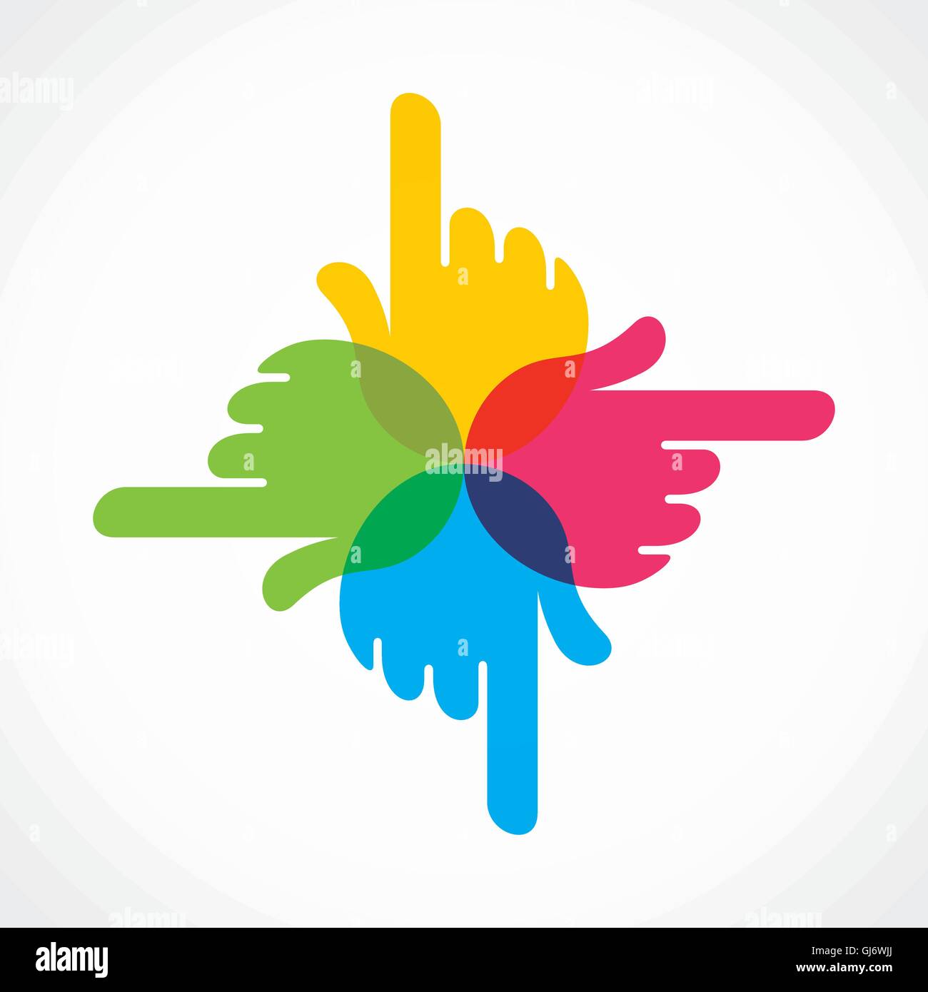 creative colorful hand icon design Stock Vector Image & Art - Alamy