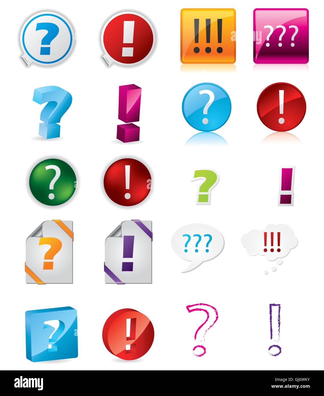 Exclamation mark glossy Stock Vector Images - Alamy