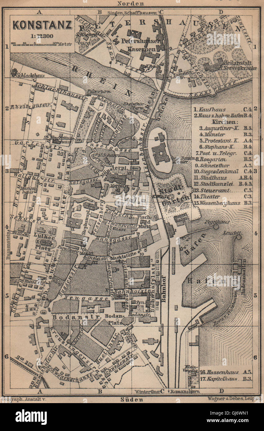 Konstanz city map hi-res stock photography and images - Alamy