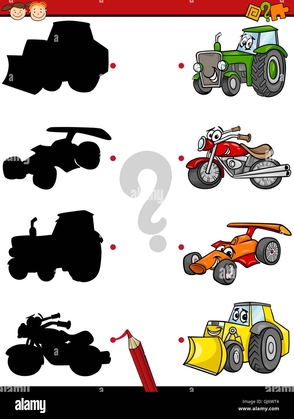 education shadows game cartoon Stock Vector Image & Art - Alamy